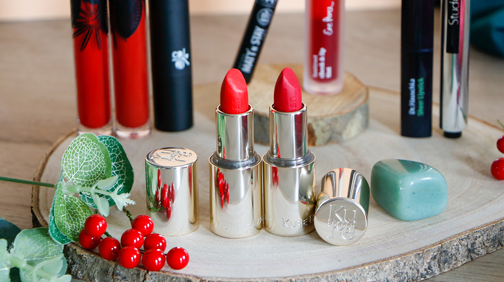 Mes rouges à lèvres rouges bio - Birds and Butterfly